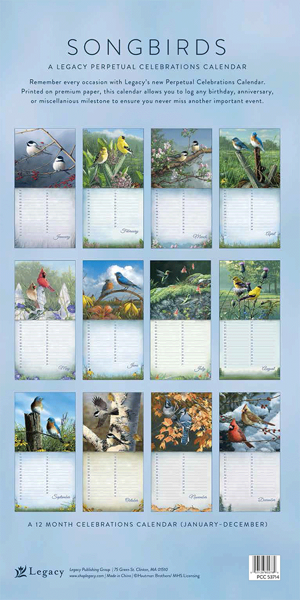 Songbird Perpetual Celebration Calendar – The Lang Store