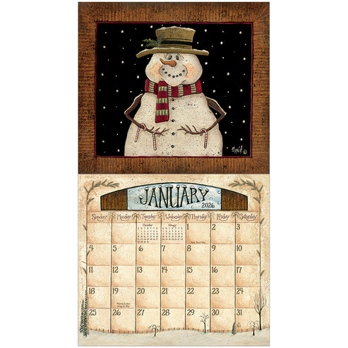 2026 Folk Art by David Mini Wall Calendar – The Lang Store